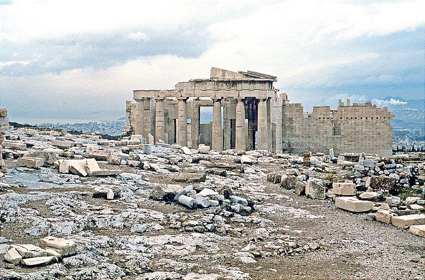The Propylaea, Acropolis, Athens, Greece.